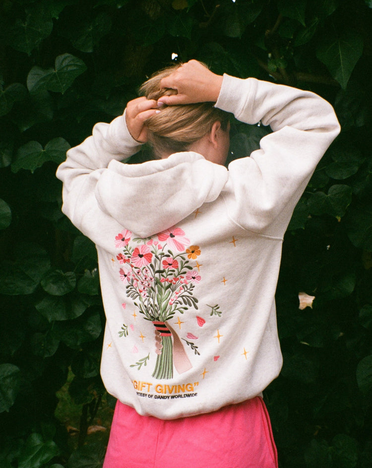 "Gift Giving" Oversized Lux Hoodie in Heather Gray – Dandy Worldwide