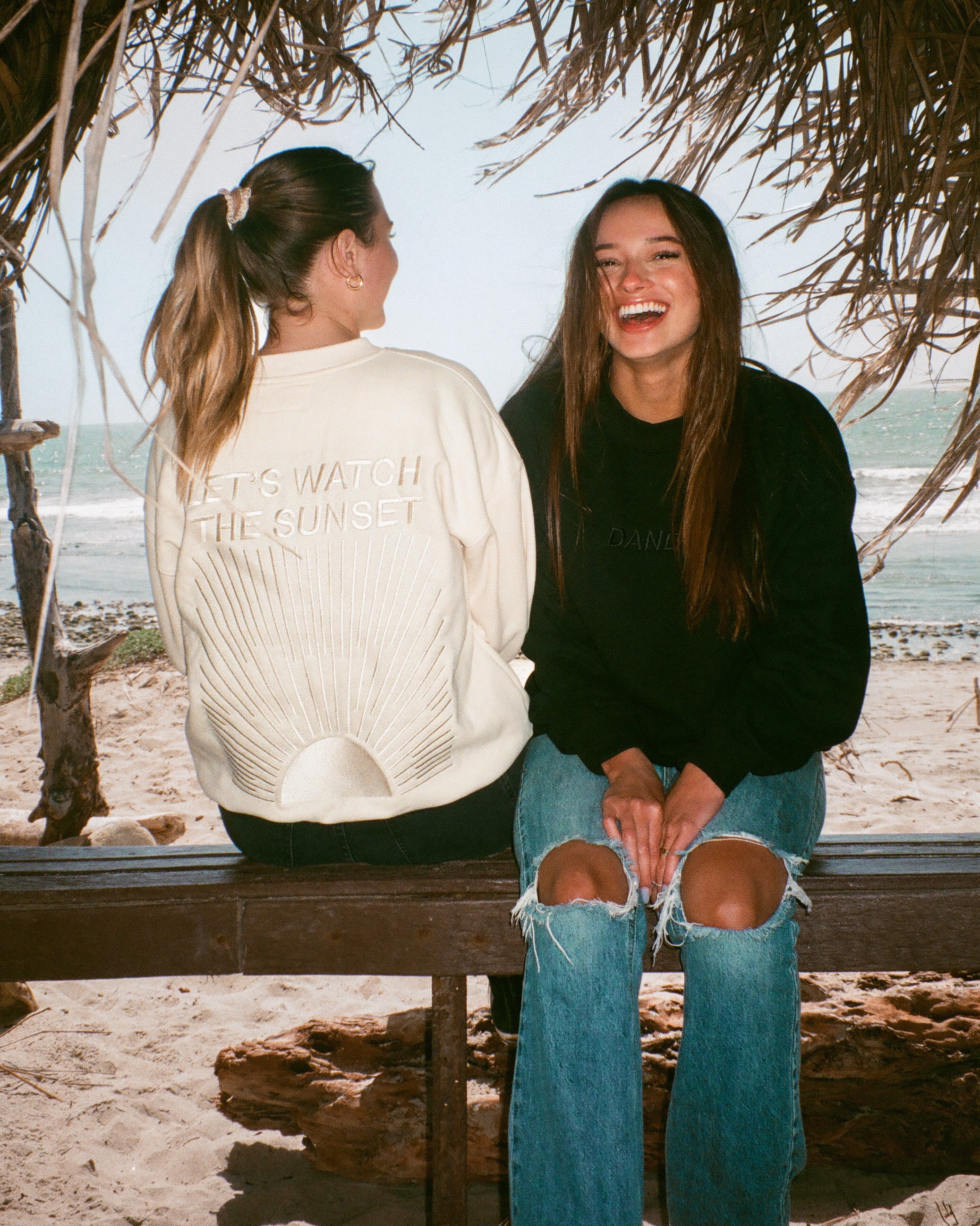 "Yin+Yang Limited Edition" Sunset Embroidered Beach Crew – Dandy Worldwide