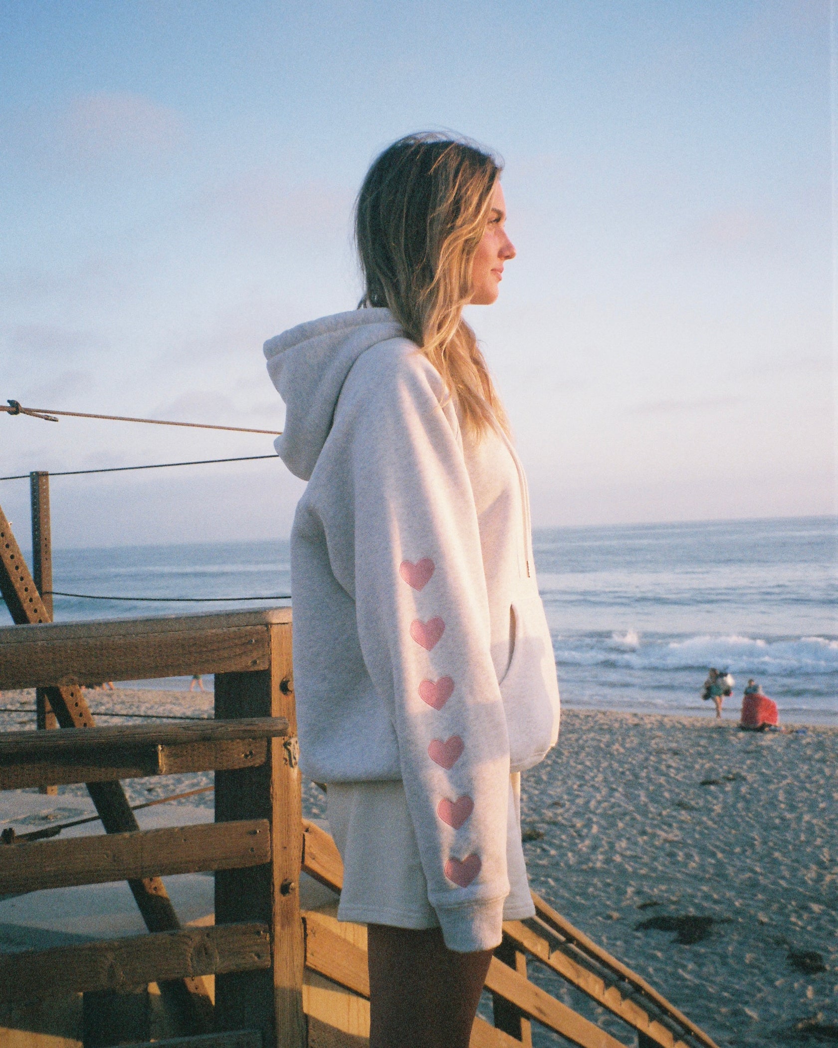 "Heart on My Sleeve" Oversized Lux Hoodie in Heather Gray – Dandy Worldwide