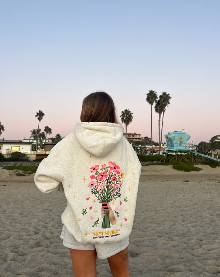 "Gift Giving" Oversized Lux Hoodie in Heather Gray – Dandy Worldwide
