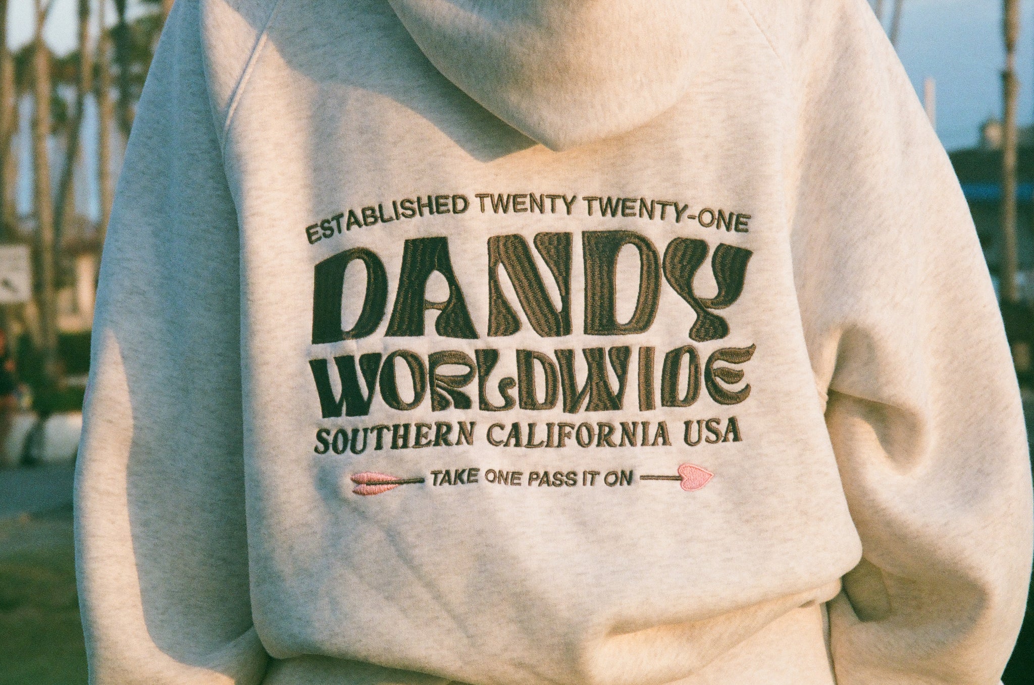 "Heart on My Sleeve" Oversized Lux Hoodie in Heather Gray – Dandy Worldwide