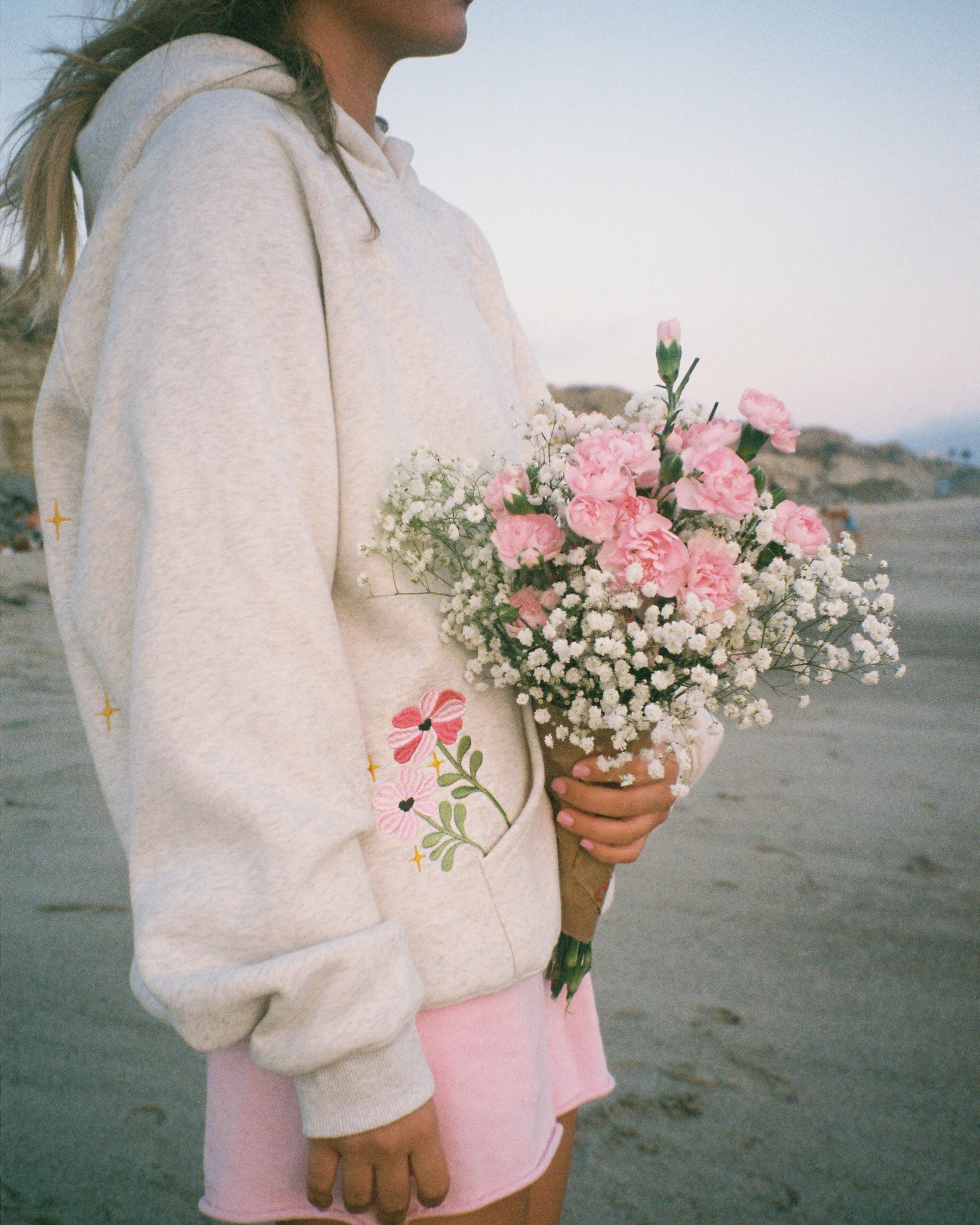 "Gift Giving" Oversized Lux Hoodie in Heather Gray – Dandy Worldwide