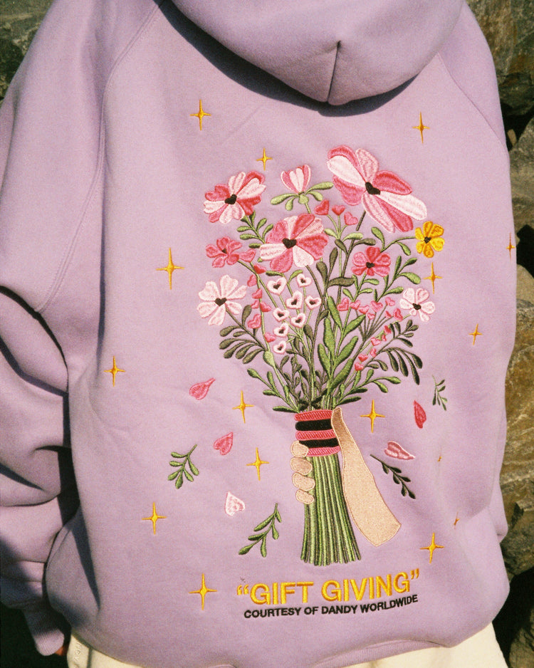 "Gift Giving" Oversized Lux Hoodie in Lavender – Dandy Worldwide