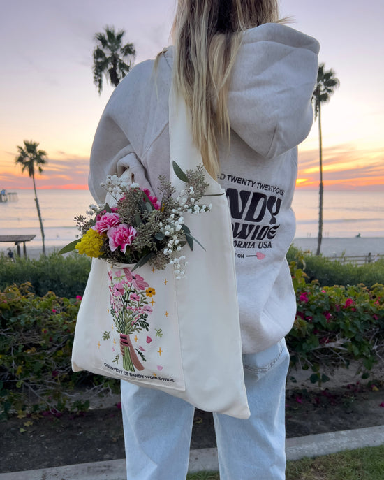 "Gift Giving" Embroidered Tote Bag – Dandy Worldwide