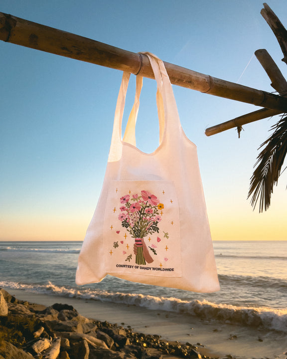 "Gift Giving" Embroidered Tote Bag – Dandy Worldwide