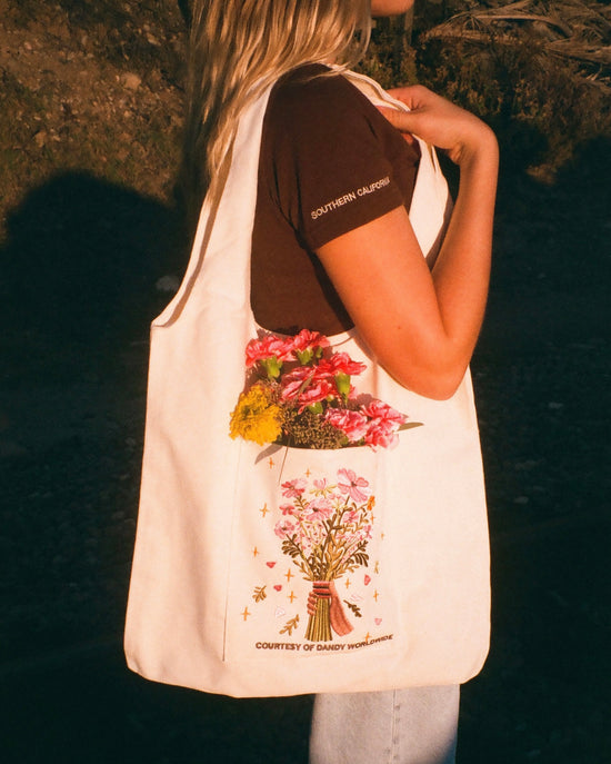 "Gift Giving" Embroidered Tote Bag – Dandy Worldwide