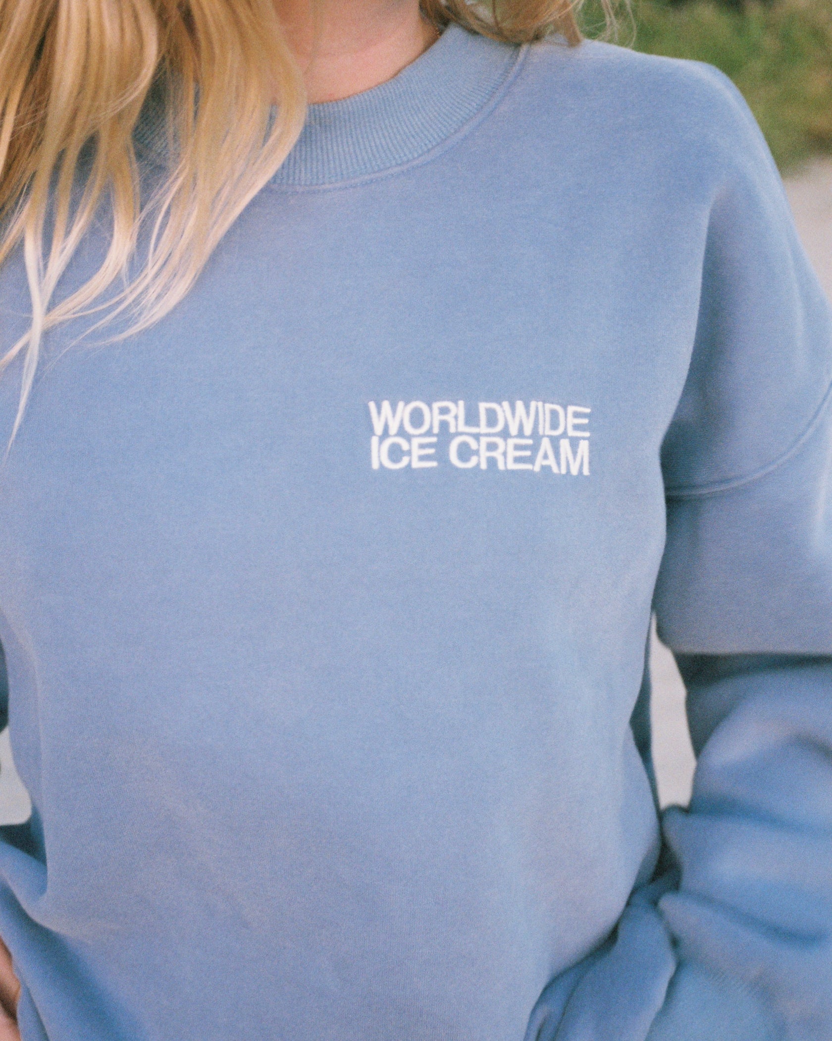 "Ice Cream" Crew Neck in Blue – Dandy Worldwide