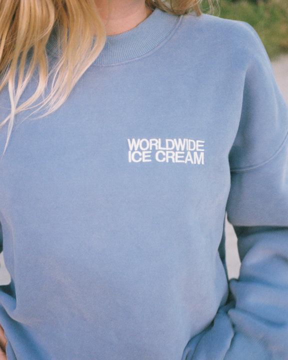 "Ice Cream" Crew Neck in Blue – Dandy Worldwide